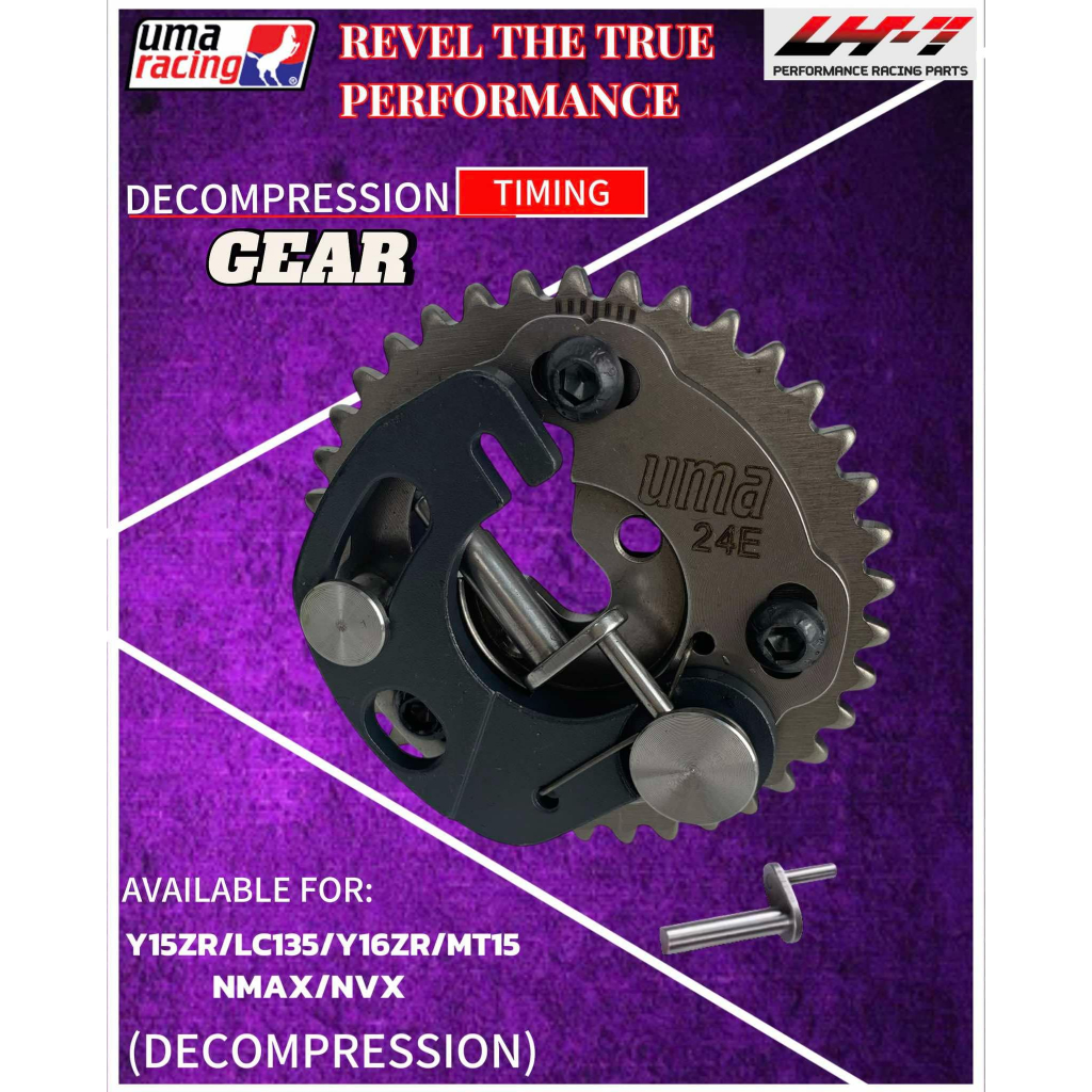 UMA RACING 100% ORIGINAL ADJUSTABLE TIMING GEAR DECOMPIN CNC Y15ZR ...