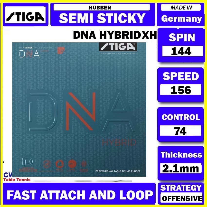 Stiga DNA Hybrid XH INVERTED TABLE TENNIS RUBBER FAST ATTACK AND LOOP GETAH PING PONG | Shopee ...