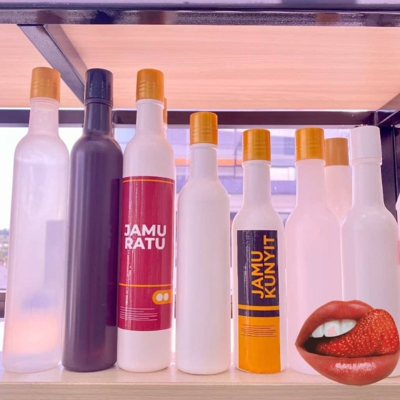 Botol Jamu Jus Madu Halia Juice Bottle Plastic HDPE PP 250ml 300ml ...
