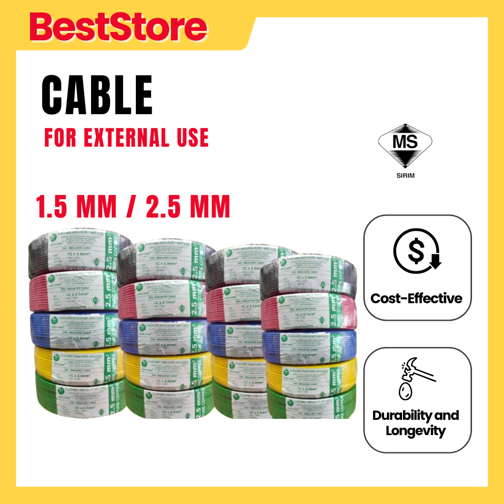 SIRIM PVC Insulated Cable Auto Control Wayer Elektrik Wire Kabel 2.5mm ...