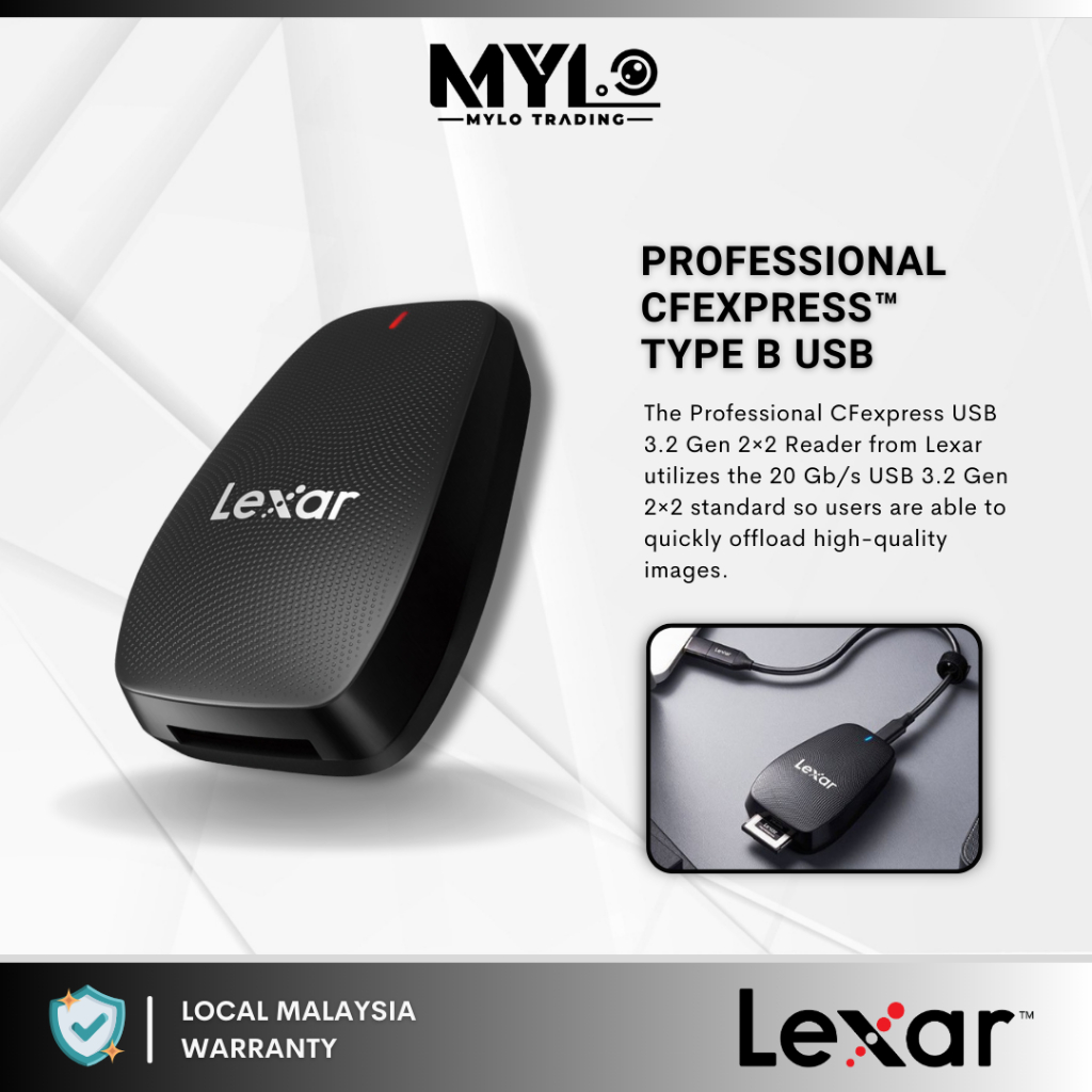 Lexar Professional CFexpress Type B USB 3.2 Gen 2x2 Reader LRW550U-RNBNG | Shopee Malaysia