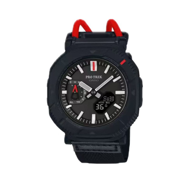UNISEX FASHION AUTO LIGHT DIGITAL ANALOG OUT DOOR SPORT WATCH PRJ-B001 Series PRJ-B001BCloth ...
