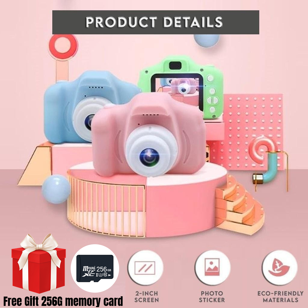 【Free Memory Card】HD 800W 2.0 Inch IPS 1080P Kids Children Digital ...
