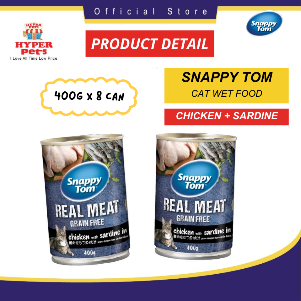 SNAPPY TOM CAT CAN WET FOOD 400g l Cat Wet Food Stick Cat Stick Cat ...