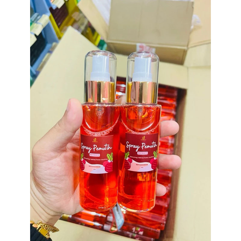 AMORA SPRAY PEMUTIH BEETROOT EXTRACT-untuk semua jenis kulit-100ml ...