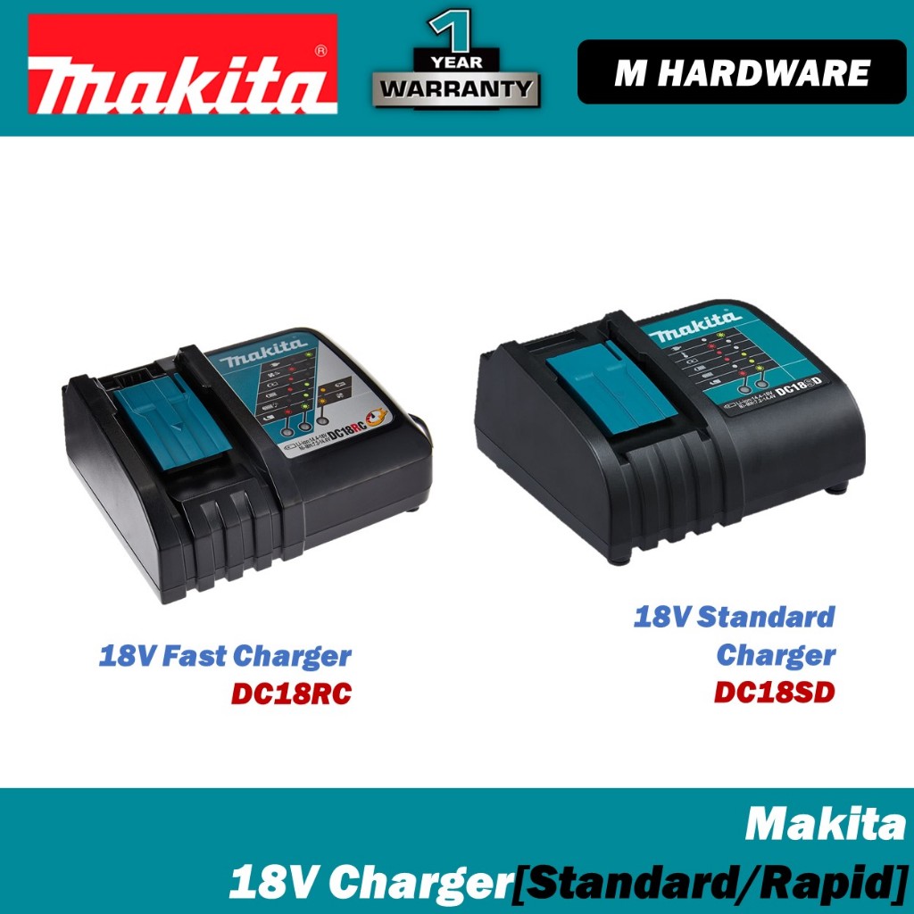 MAKITA 18V Charger [Rapid Charger / Dual Port Rapid Charger / Standard Charger] DC18RD / DC18RC ...