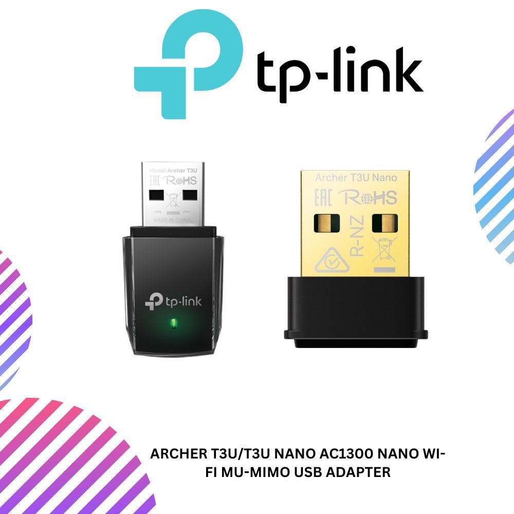 Archer T3U/T3U Nano AC1300 Nano/Mini Wi-Fi MU-MIMO USB Adapter | Shopee ...