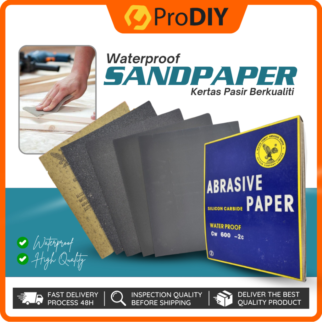 EAGLE Sand paper Waterproof Wet Dry Sandpaper Kertas Pasir Abrasive ...
