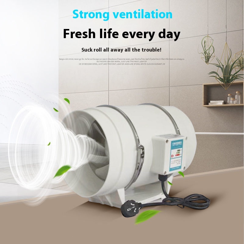 Exhaust Fan 4 inch 6 inch 8 inch Diagonal Flow Pressurized Duct Fan ...