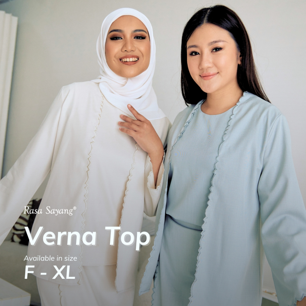 Rasa Sayang Verna Two Pieces Top / Medium Cardigan With Top Sleeveless ...