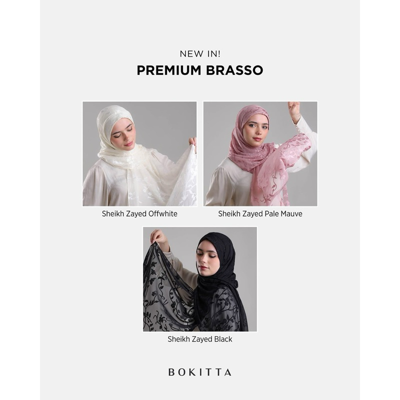 Bokitta Sheikh Zayed Chic Maxi Offwhite Black Pale Mauve | Shopee Malaysia