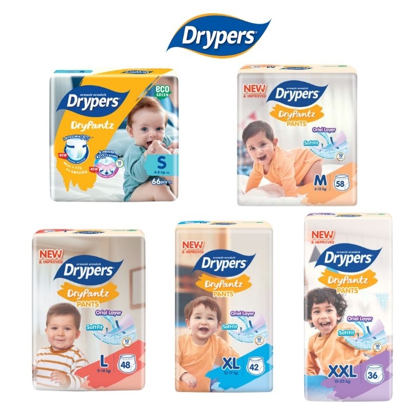 Drypers Drypantz S66/M58/L48/XL42/XXL36 | Shopee Malaysia