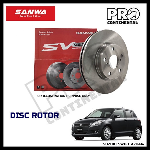SANWA JAPAN SUZUKI SWIFT 1.4 AZH414 AZF414 2013-2017 FRONT DISC ROTOR ...