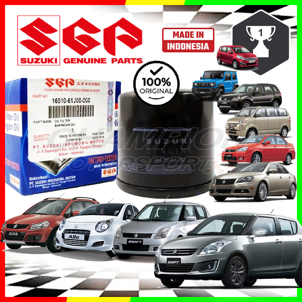 Original Suzuki Oil Filter Swift SX4 Alto APV ERV Kizashi Ertiga 16510 ...