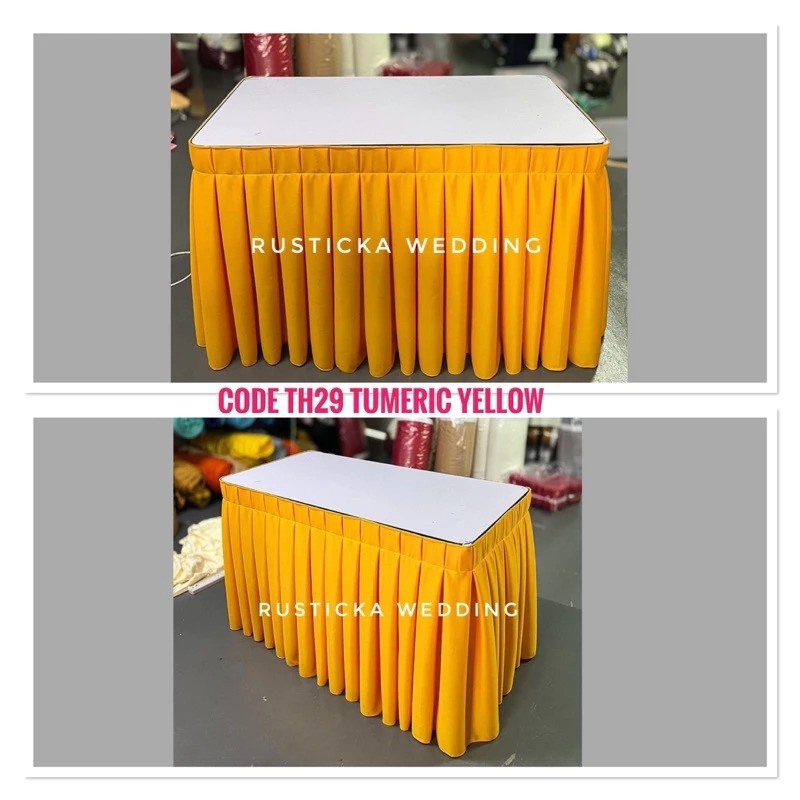 26ft Table Skirting Meja Canopy Khemah Long Table Skirting Velcro ...