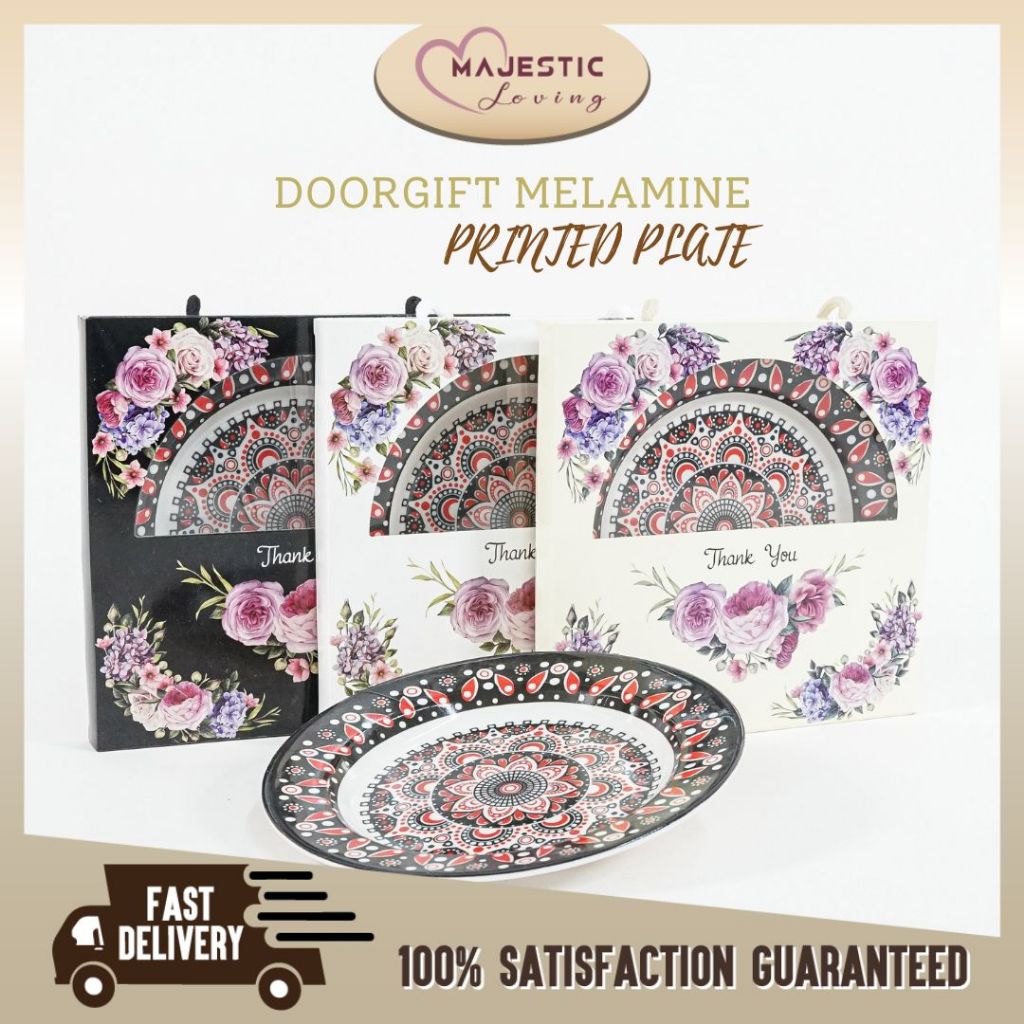 Doorgift Pinggan Melamine Bercorak Kenduri Kahwin Harga Murah Borong ...