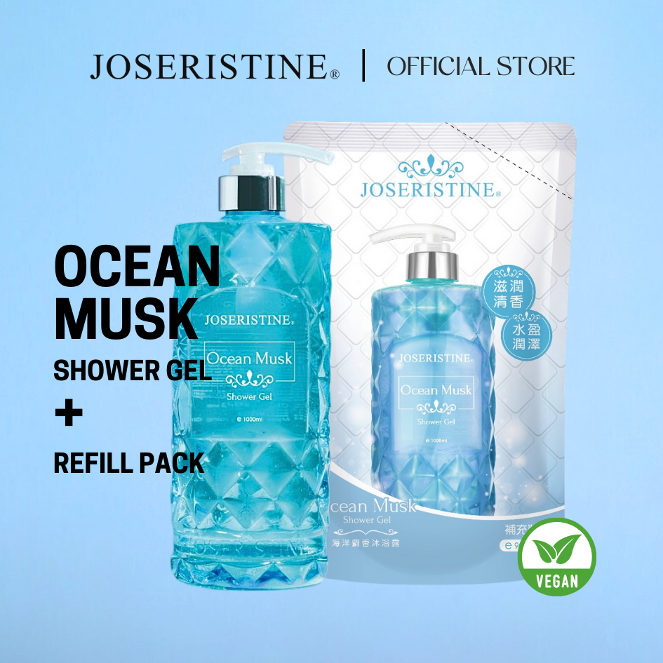 [ Value Pack ] Joseristine Ocean Musk Shower Gel 1000ml + 900ml / Vegan ...