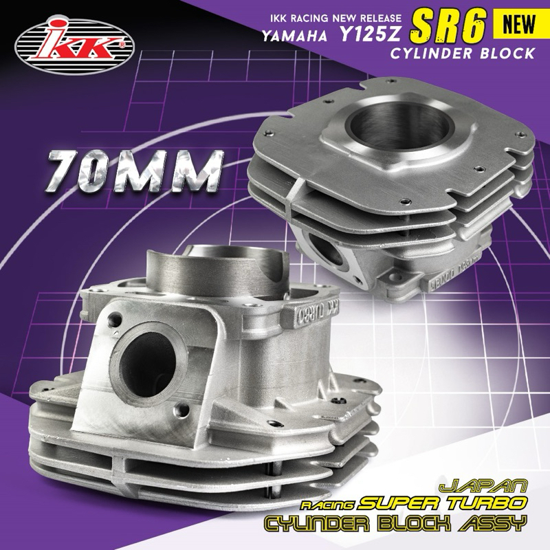 YAMAHA Y125Z Y125ZR IKK RACING CERAMIC BLOCK SUPER TURBO JAPAN 68MM SR5 ...