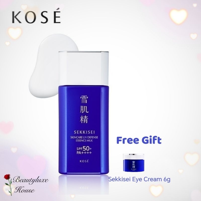 KOSÉ Sekkisei Skincare UV Defense Essence Milk SPF50+/PA++++ 60g 雪肌精美白防晒乳 | Shopee Malaysia