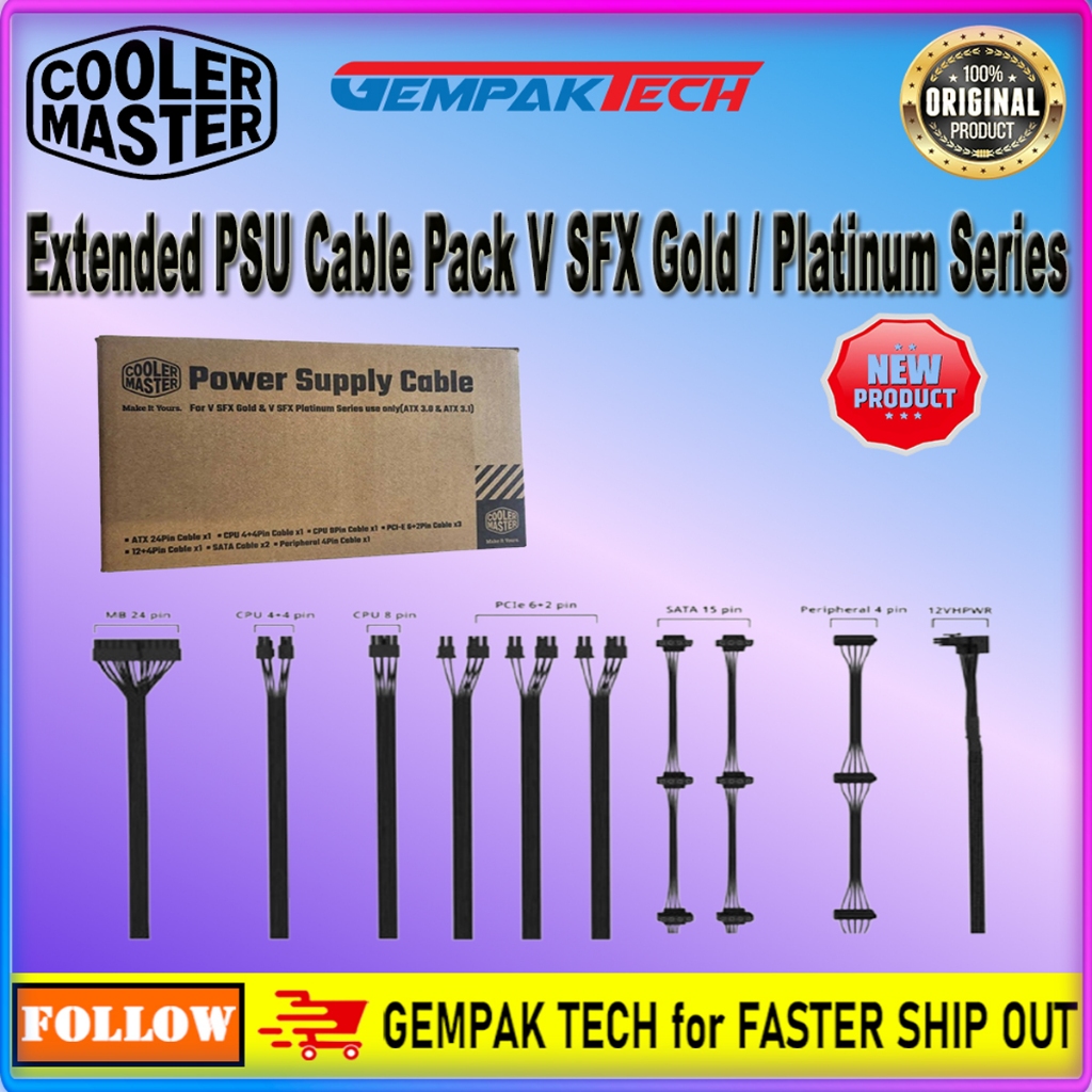 Cooler Master Extended PSU Cable Pack V SFX Gold / Platinum Series ...
