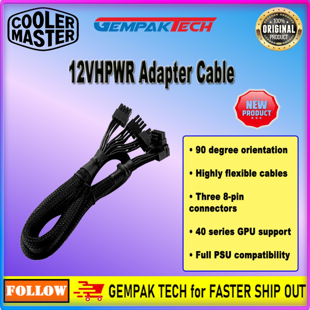 Cooler Master 12VHPWR Adapter Cable (CMA-NFPC16XXBK1-GL) | Shopee Malaysia