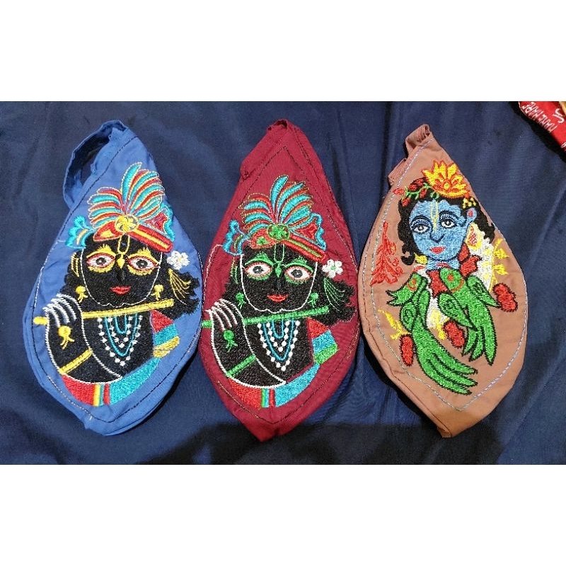 Lord Krishna Chanting bag, embroidery. | Shopee Malaysia