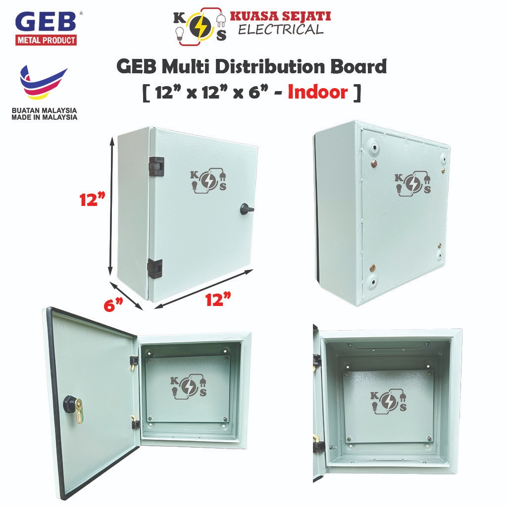 GEB Indoor/Outdoor Enclosure Distribution Multi DB Metal Box Board ...