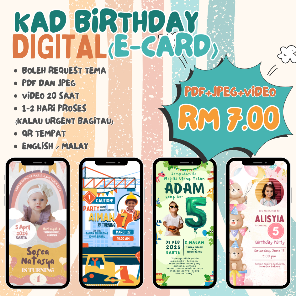 KAD BIRTHDAY DIGITAL | KAD JEMPUTAN HARI LAHIR | KAD JEMPUTAN BIRTHDAY ...