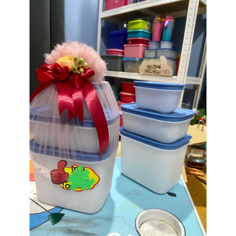 Hamper tupperware set 3 biji FREE gift | Shopee Malaysia