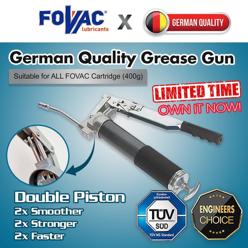 HEAVY-DUTY ADJUSTABLE FLOW GREASE GUN, DOUBLE PISTONS, GERMAN QUALITY ...