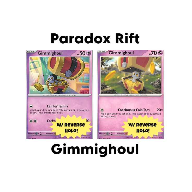 Pokemon TCG Gimmighoul [087/182][088/182] [Paradox Rift] | Shopee Malaysia