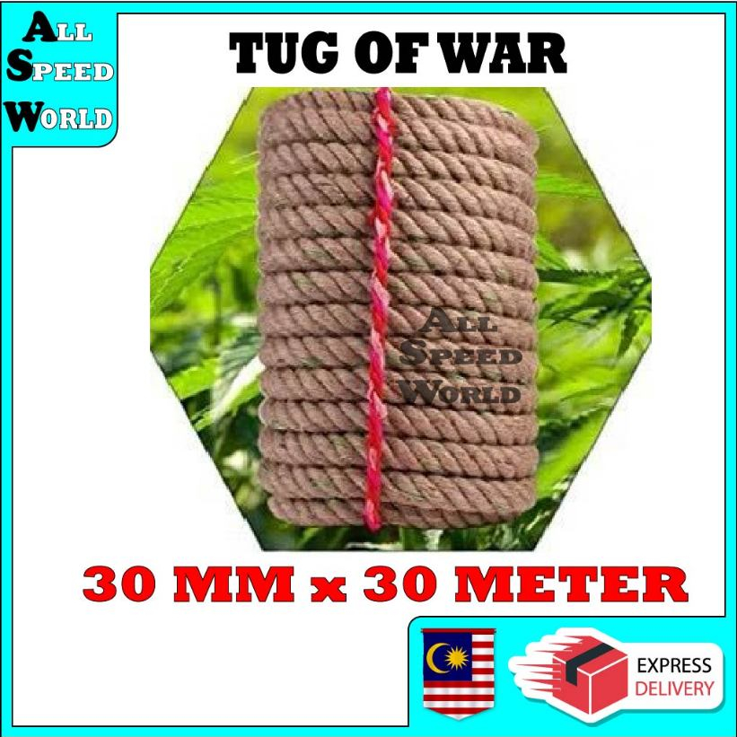 TALI TARIK TALI 2 INCI X 100 / TUG OF WAR 30 MM x 30 METER / ROPE WITH ...
