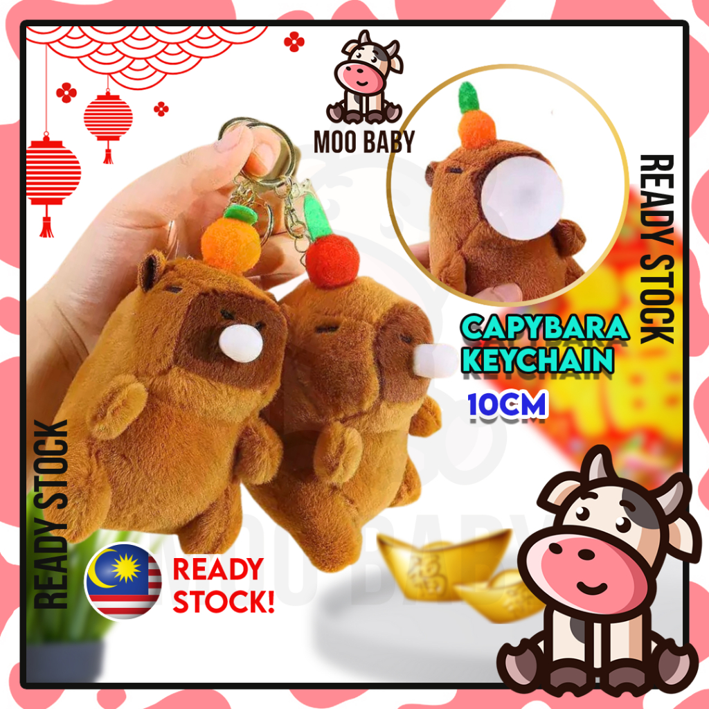 ⭐Moo Baby Kicen Capybara Murah Capybara Bubble Keychain Capybara Gift ...