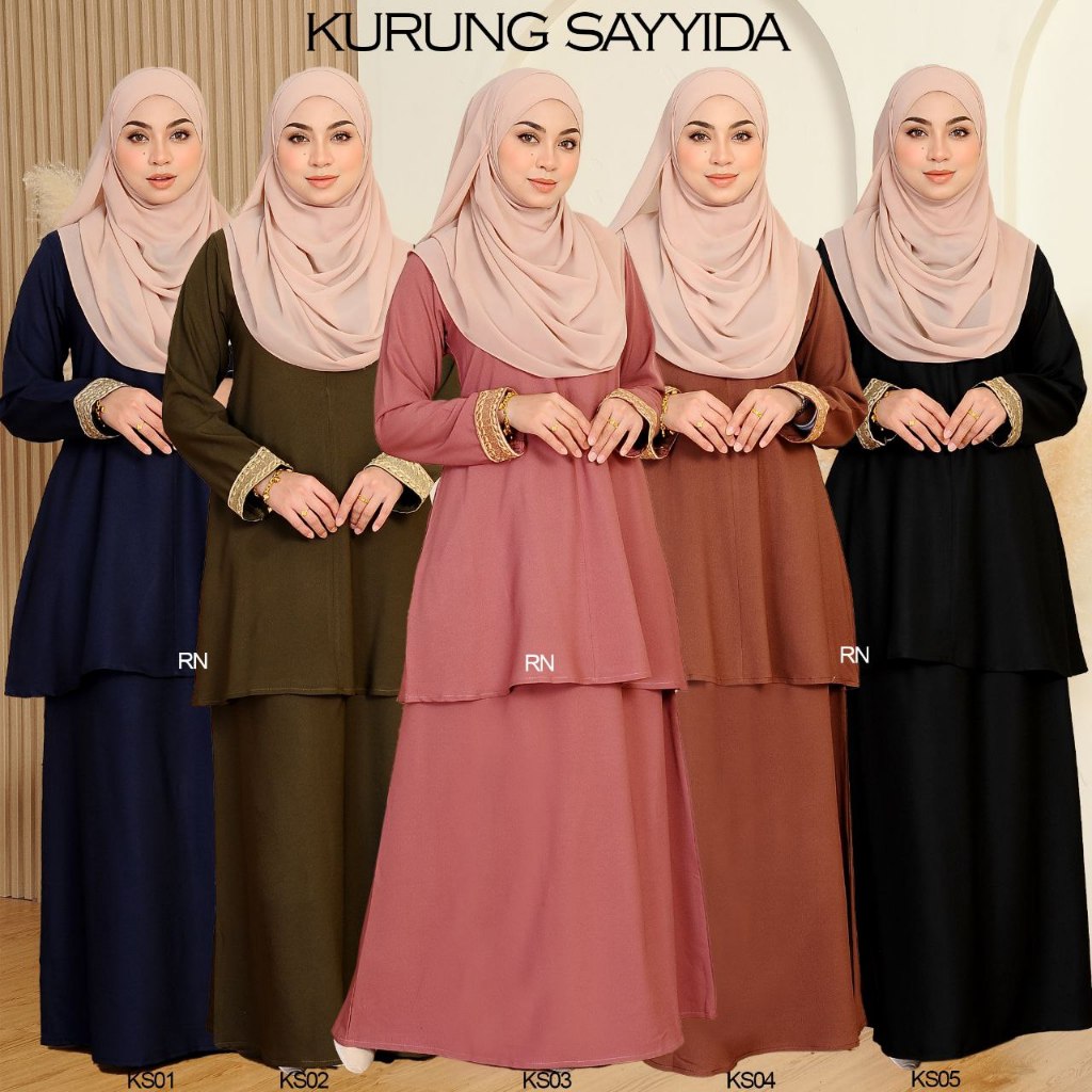 KURUNG SAYYIDA LOOSE MUSLIMAH | KURUNG BLOUSE RAYA | KURUNG LABUH PLUS ...
