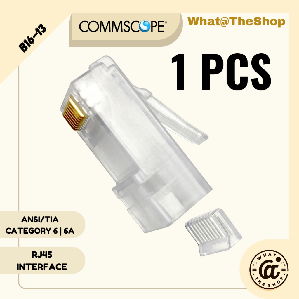 (1 PCS) COMMSCOPE RJ45 CAT6/6A MODULAR PLUG 8P8C CRYSTAL HEAD ...