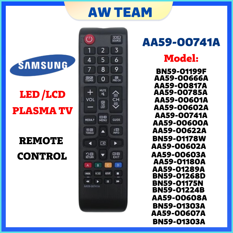 SAMSUNG LED /LCD /PLASMA TV REMOTE CONTROL AA59-00741A | Shopee Malaysia