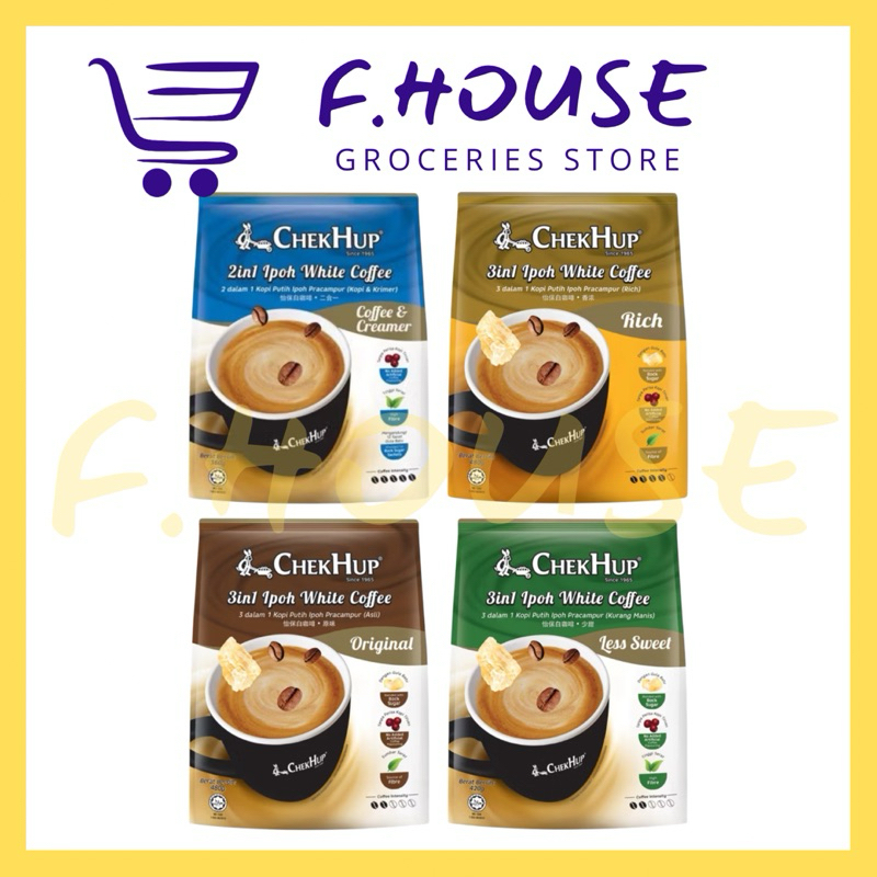 Chek Hup Ipoh White Coffee Original/Rich/2in1 White Coffee&Creamer/Less ...