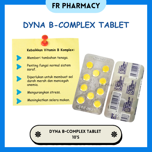 [PROMO] DYNA B-COMPLEX TABLET 10'S. EXPIRY DATE : 04/2025 | Shopee Malaysia