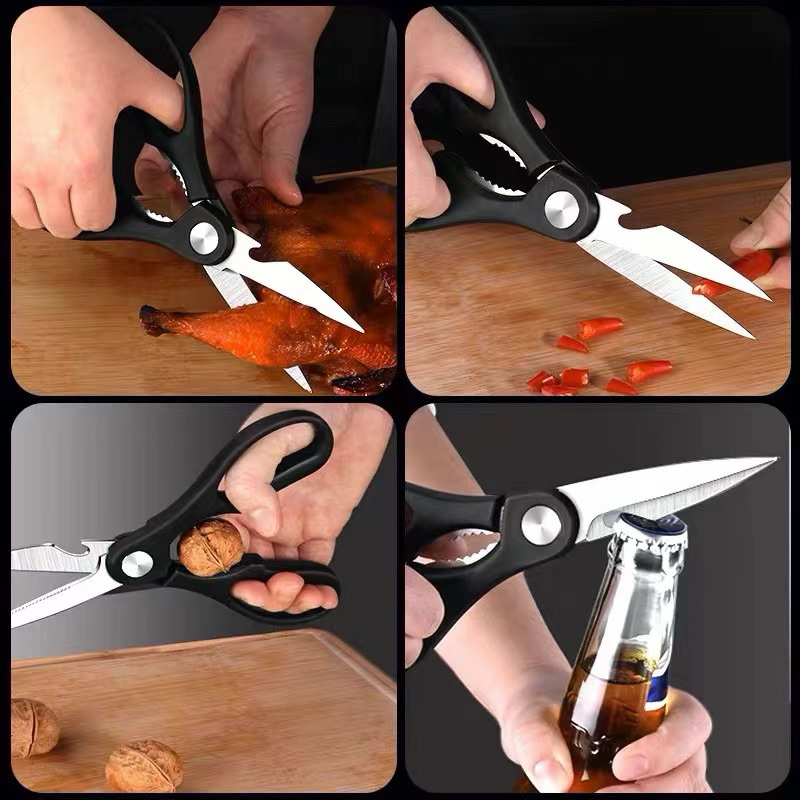 K027 Multipurpose Stainless Steel Kitchen Scissor Gunting Dapur ...