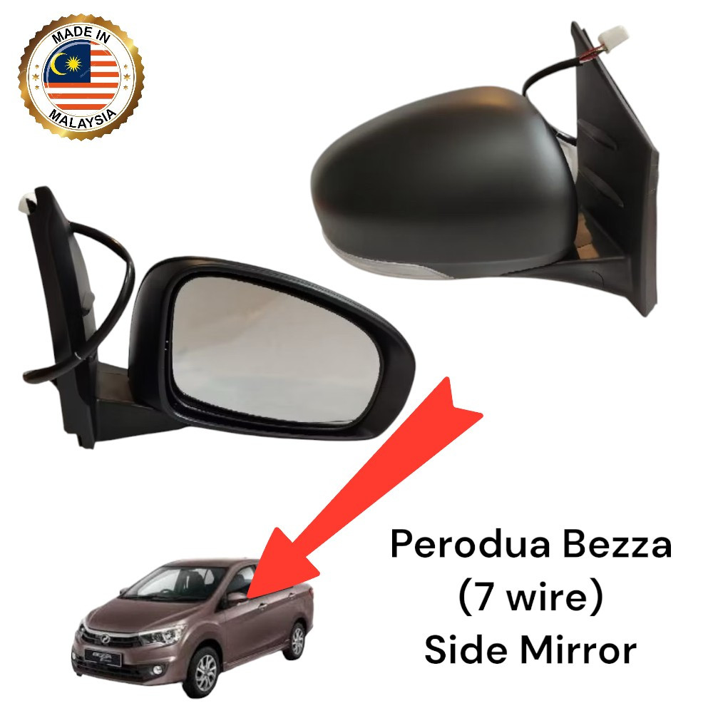 Perodua Bezza (7 Wire ) Side Mirror With Signal Lamp | Shopee Malaysia