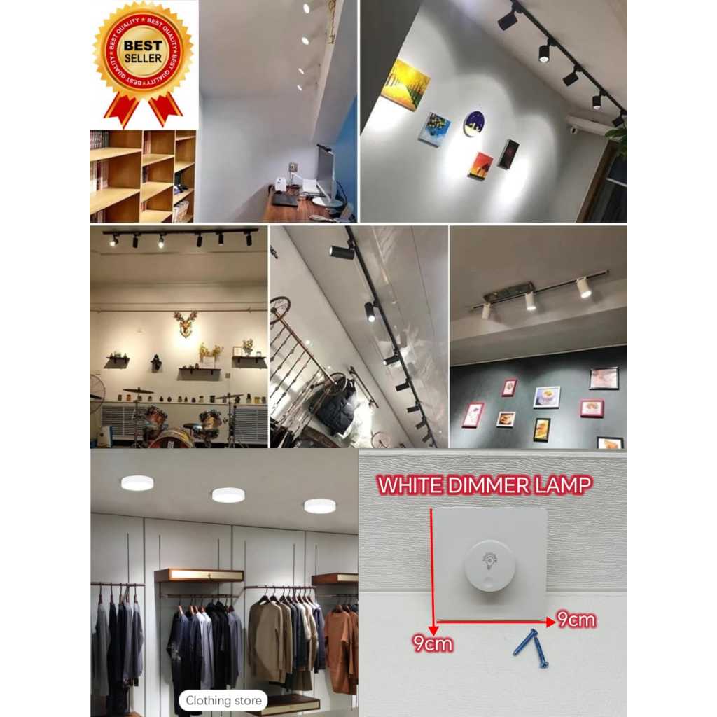 white Dimmer lamp rotary switch adjustable brightness controller home ...
