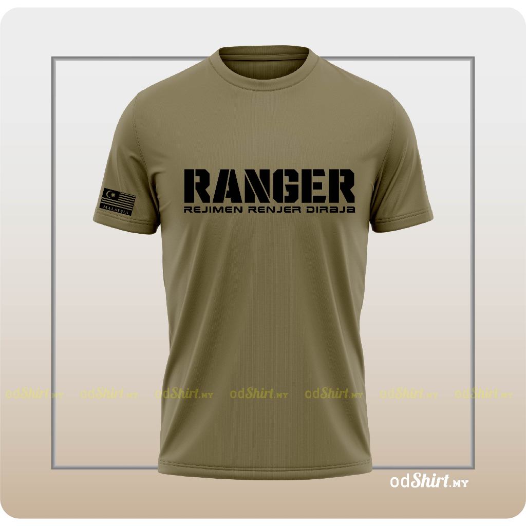 Ranger Baju RRD Army Style T-Shirt Microfiber Color Sand Khaki Warna ...