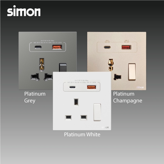 SIMON[European Brand] M7 Series Switch / Switches & Socket Outlet 13A ...