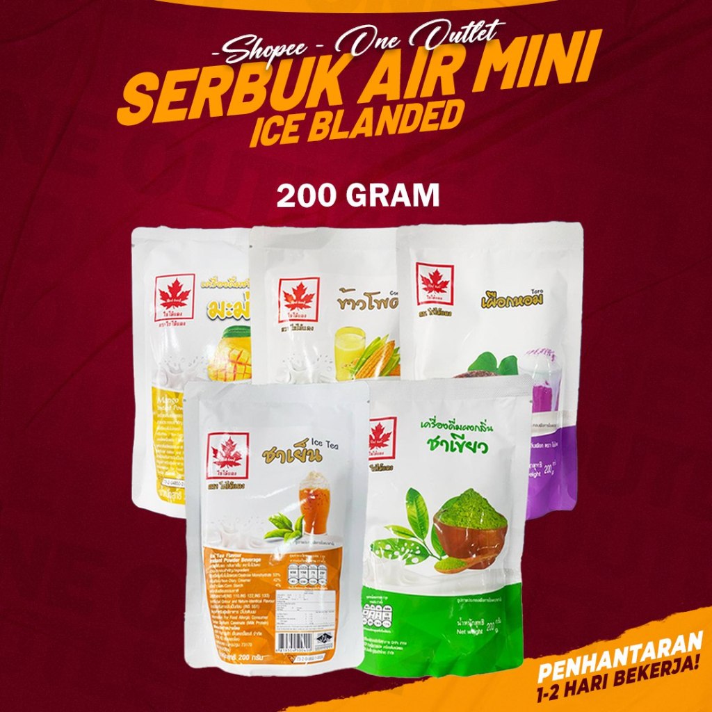 Red Leaf Serbuk Air Ice Blended Air Balang Pelbagai Jenis Perisa powder ...