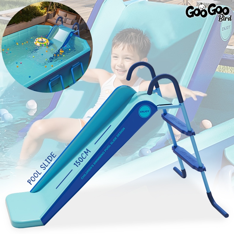 GOOGOO BIRD Pool Slide With Ladder Bracket Slide For Folding Pool ...