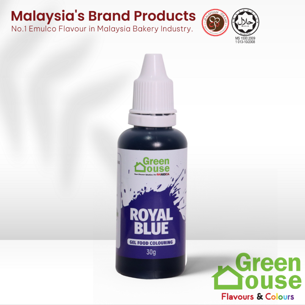 Royal Blue Gel Colour Green House- 30g Pewarna Makanan [HALAL] | Shopee ...
