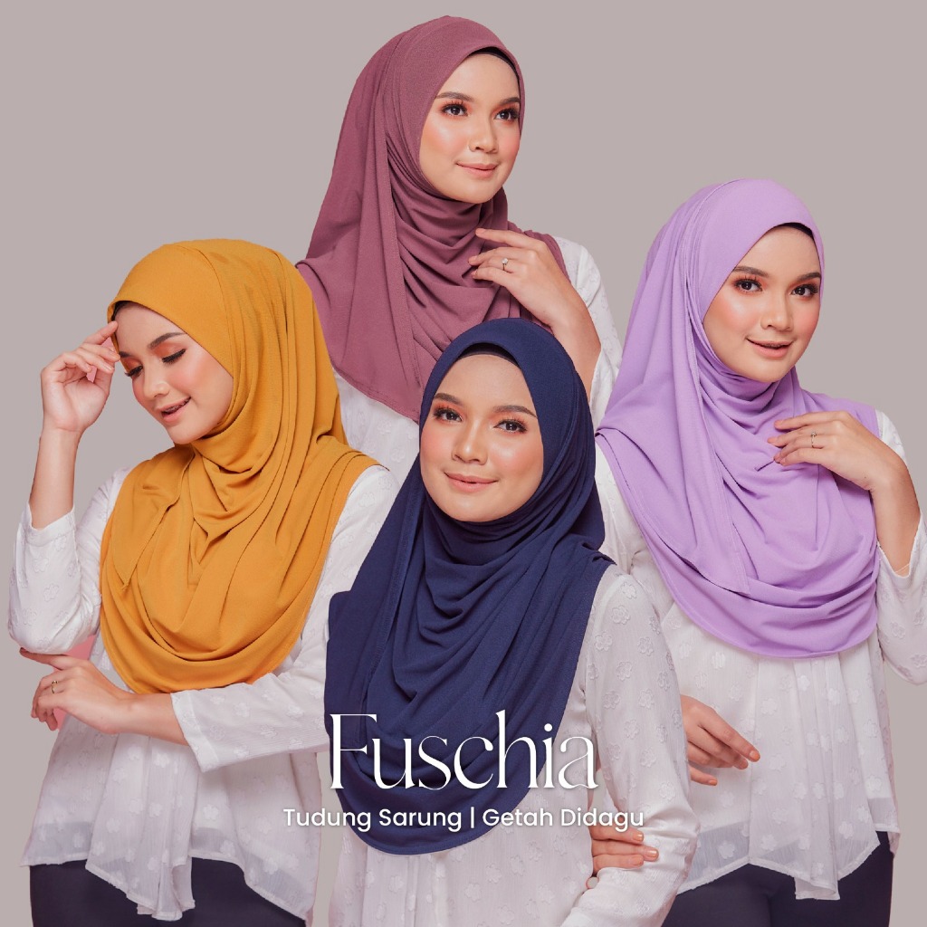 Renda Biru - Fuchsia Instant Sarung Shawl dagu bergetah ironless and ...