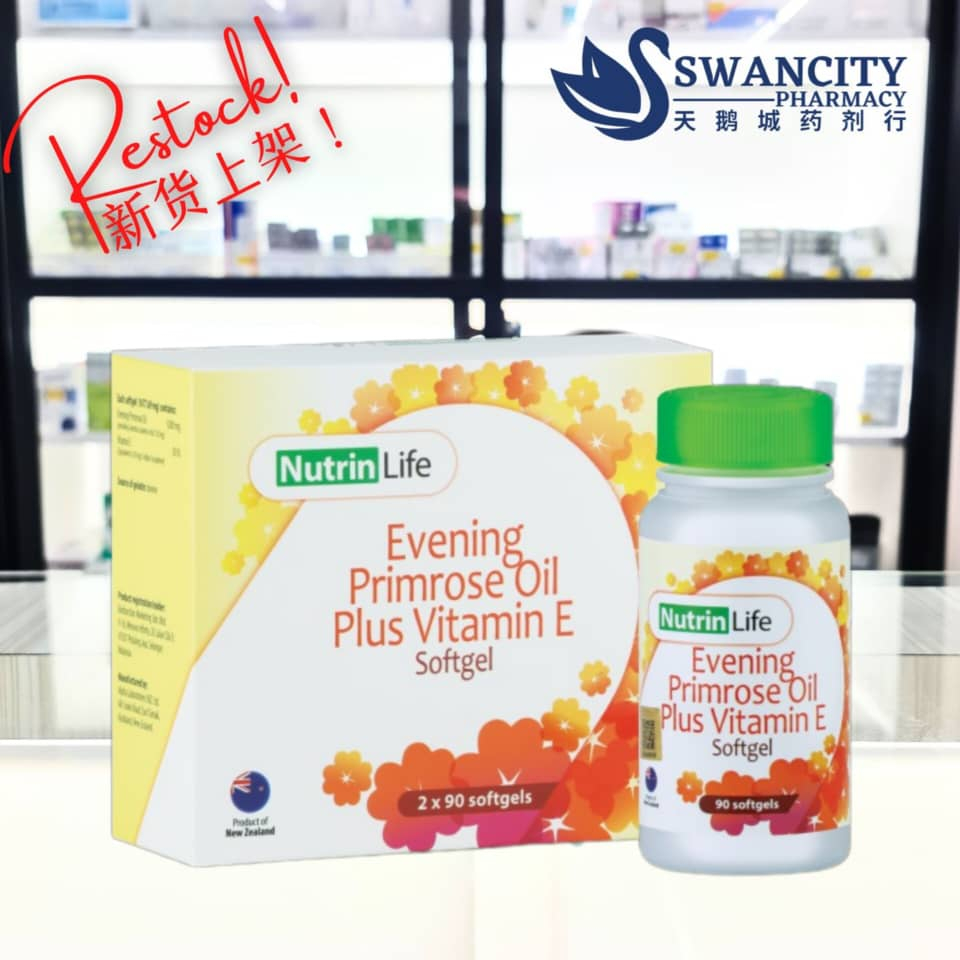 NutrinLife Evening Primrose Oil Plus Vitamin E 2x90's [EPO] | Shopee Malaysia