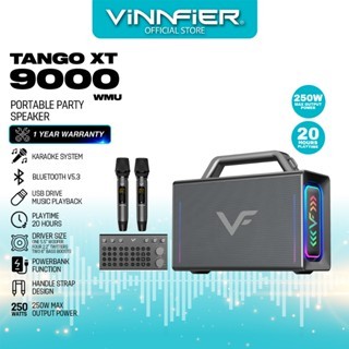 Vinnfier VF Tango XT9000 MAX 250W Karaoke Portable Bluetooth Speaker with Sound card Mixer ...