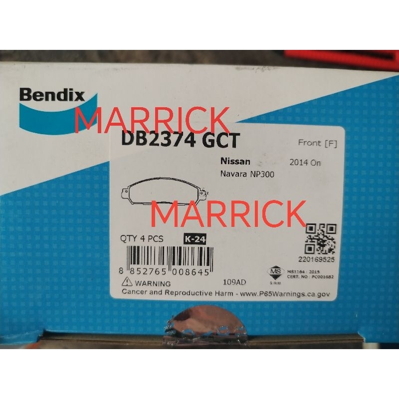Nissan Navara D23T NP300 Nissan Serena C27 brake pad front Bendix ...